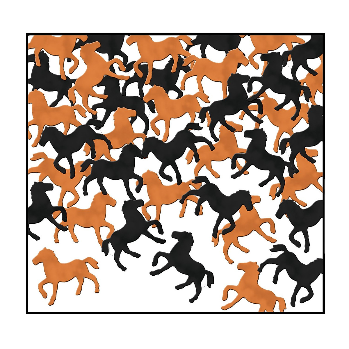 Fanci-Fetti Horses (black & copper) Party Accessory (1 count) (1 Oz/Pkg)