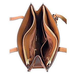 Tory Burch Thea Pebbled Leather Tote (Moose)