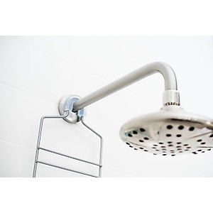 LDR Industries L-Shaped Shower Arm Extension, 12-Inch Length, Great for Rainfall and Adjustable Showerheads, Brushed Nickel Finish