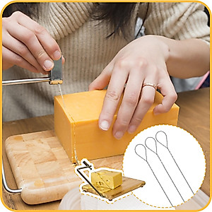 Mozeat Lens 5.7 inch Cheese Slicer Wire,10 PCS Cheese Slicer Replacement Wires Food Grade Stainless Steel Cheese Cutter Wire Cheese Wire Knife Kit for Slicing Cheeses Butter