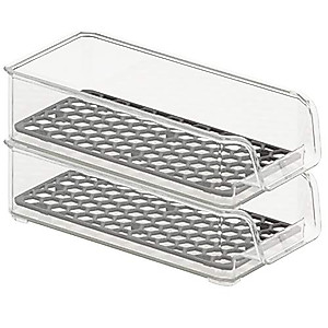 Spectrum Diversified Hexa in-Fridge Small Refrigerator Bin for Storage and Organization of Fruit Vegetables Produce and More, 8.5 x 4 x 2.25, Clear Frost