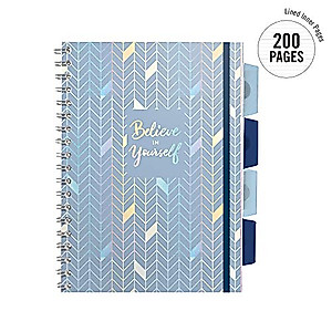 Pukka Pad, 5 Subject Spiral Notebook 3-Pack with Repositionable Dividers - 200 Pages of 80GSM Paper with Perforated Edges, Great for Office, Planning, Staying Organized, Glee, B5-7 X 10in
