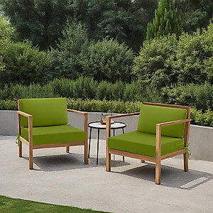 idee-home Outdoor Cushions for Patio Furniture 26.5x26.5, Outdoor Seat Cushions with Fade Resistant Waterproof Removable Cover, Replacement Deep Seat Couch Chair Cushion for Yard Garden Deck