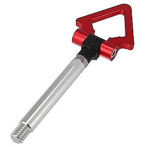 X AUTOHAUX Red Aluminum Alloy Triangle Shape Front Rear Bumper Trailer Ring Eye Towing Tow Hook Screw for Lexus is IS250 IS350 IS250C IS350C is-F