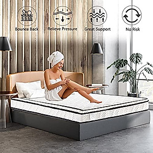 Memory Foam Mattress 8 inch Box Spring Mattress Medium Firm Mattresses for Cool Sleep & Pressure Relief（Twin XL）