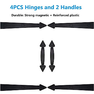 Garage Door Accents Magnetic Handle Hinges Kit Faux Garage Hardware Kit Creative Magnets Garage Door Hardware Decoration