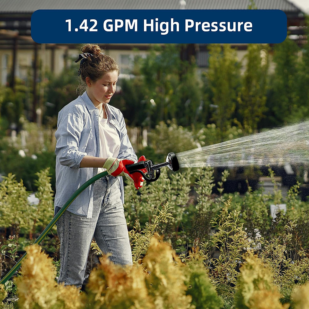 Commercial Sink Sprayer Valve with 45" Pre Rinse Hose, Pre Rinse Sprayer with Flexible Stainless Steel Hose Assembly for Commercial Kitchen Faucets, Black