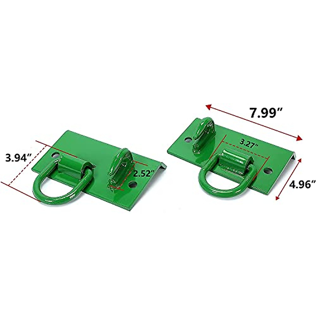 HECASA Tractor Bucket Hook Grab Hooks Compatible with John Deere Compact Tractor 1025R 2032R 3320 2520 Tractor Bucket Hooks D Rings Bolt on Heavy Duty