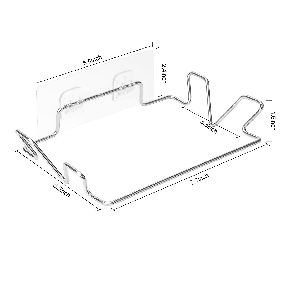 OYSIR Stainless Steel Trash Bag Holder for Kitchen Cabinets Doors and Cupboards, Under Sink Bag Hanger, Portable Trash can, Waste Bins, Wall Adhesive Hanging Garbage Bins, with Wall Sticker Base