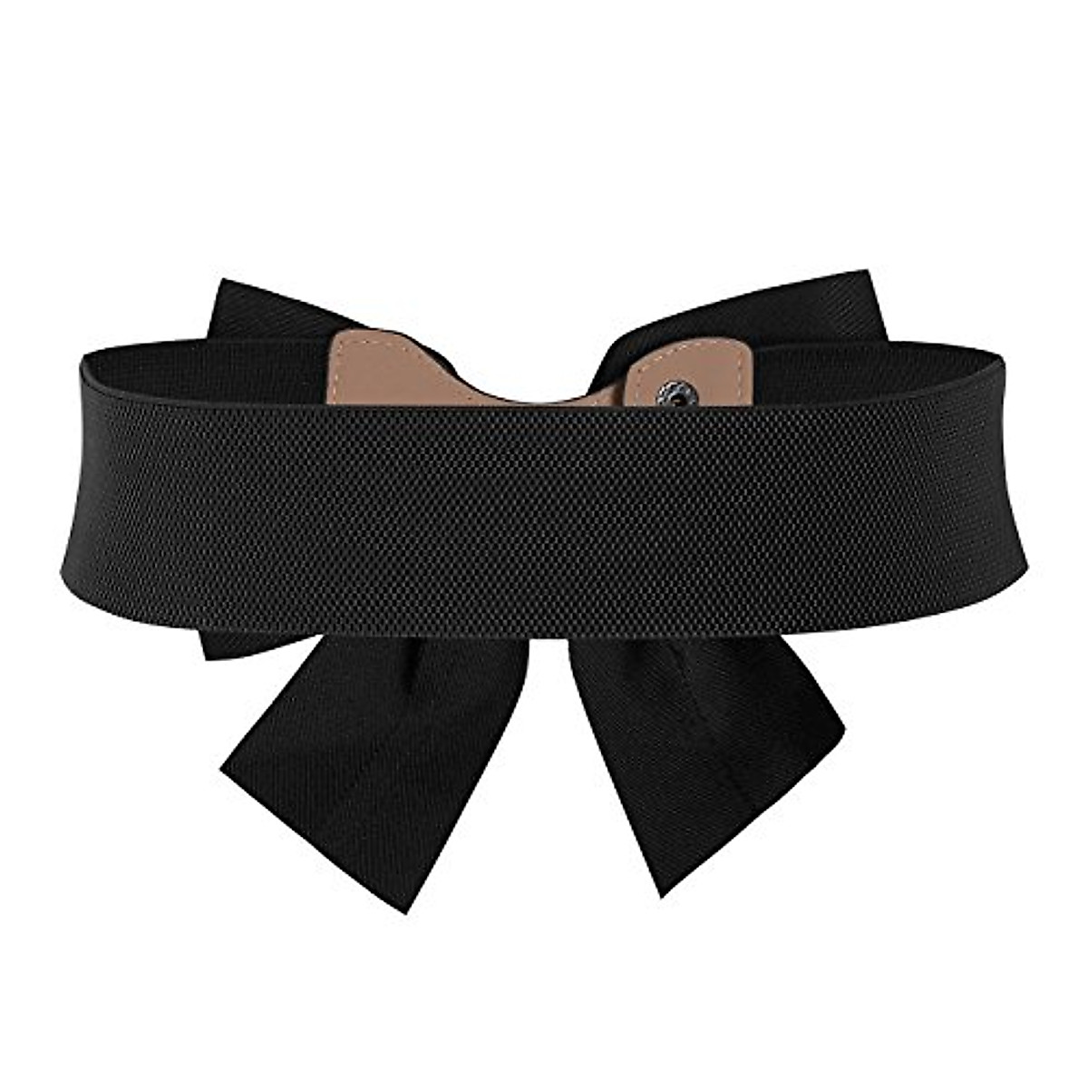 MUXXN Womens Summer Casual Waistband Retro Bowknot Buckle Belts (Black S)