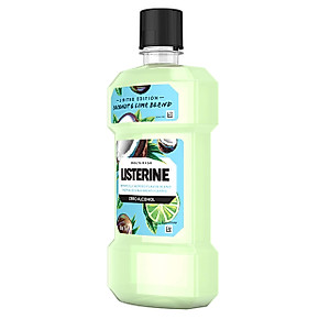Listerine Zero Alcohol Mouthwash, Oral Rinse Kills up to 99% of Bad Breath Germs, Limited Edition Coconut Lime Flavor, 500 mL