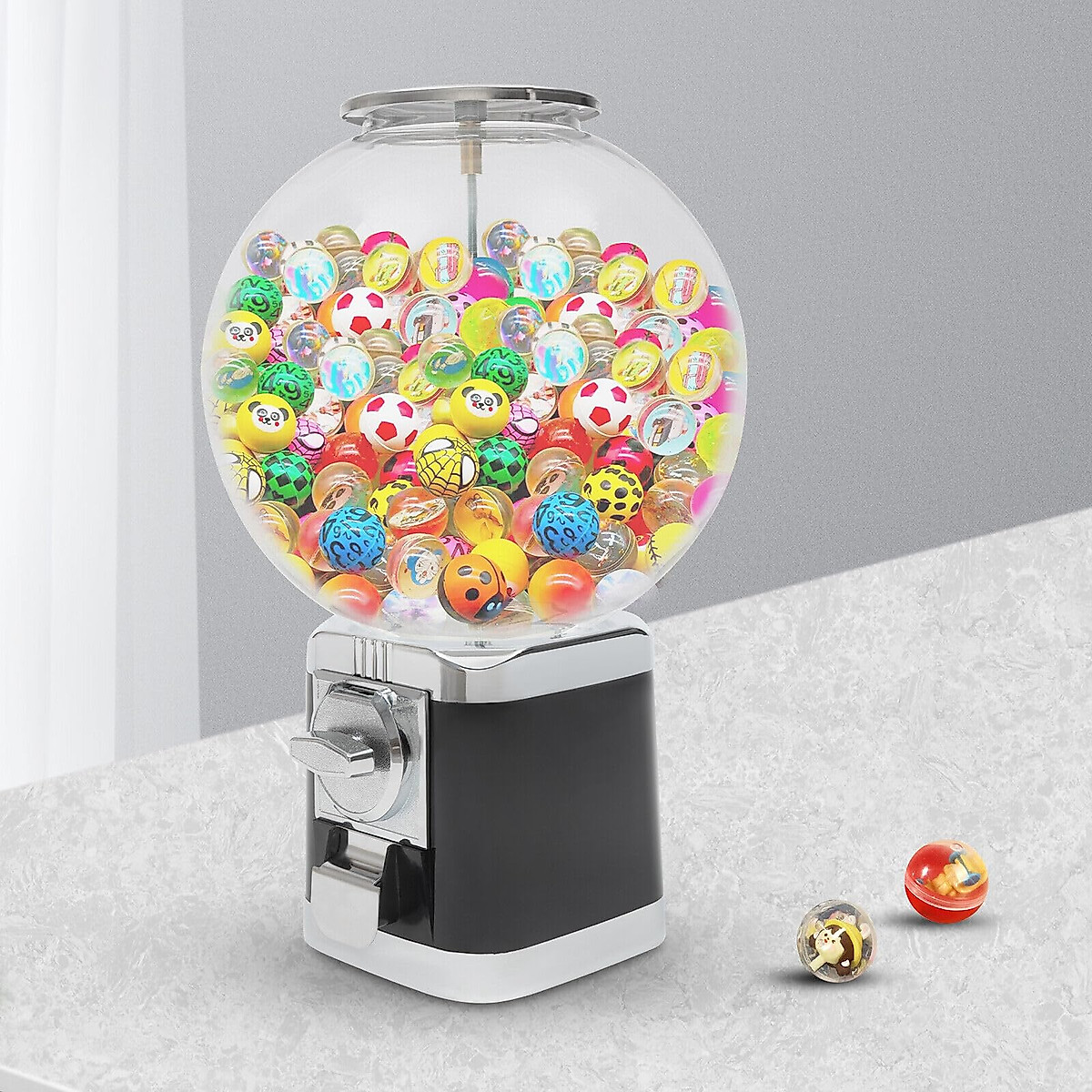 Vending Machine,Candy Gumball Machine,Candy Vending Machine with Locks,1.26'' Ball Bulk Candy Dispenser Machine for Game Stores & Retail Stores (Style 1)