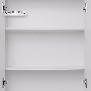 SHELFIX - White Cabinet Replacement Shelves - 3/4'' Thick Melamine - Cabinet Shelf Custom Size Shelf - Melamine Shelves Cut to Order 34