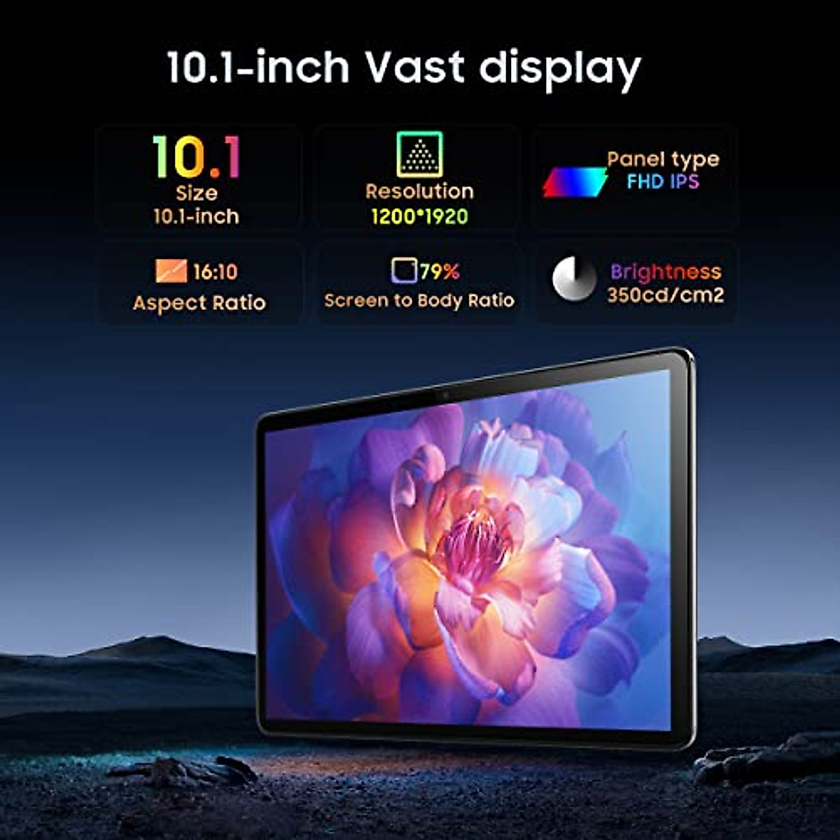 OSCAL Android 12 Tablet 10 inch Tablets, PAD10 14GB+128GB Tablet, 1TB Expand 8 Core Android Tablet, 2.4G/5G WiFi, 1920 * 1200 IPS, 6580mAh Fast Charge, BT 5.0, Dual Camera, Parent Control,Silver