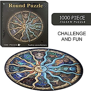 Round Jigsaw Puzzle Educational Game Large 26 Inch 1000 Pieces (Constellation)