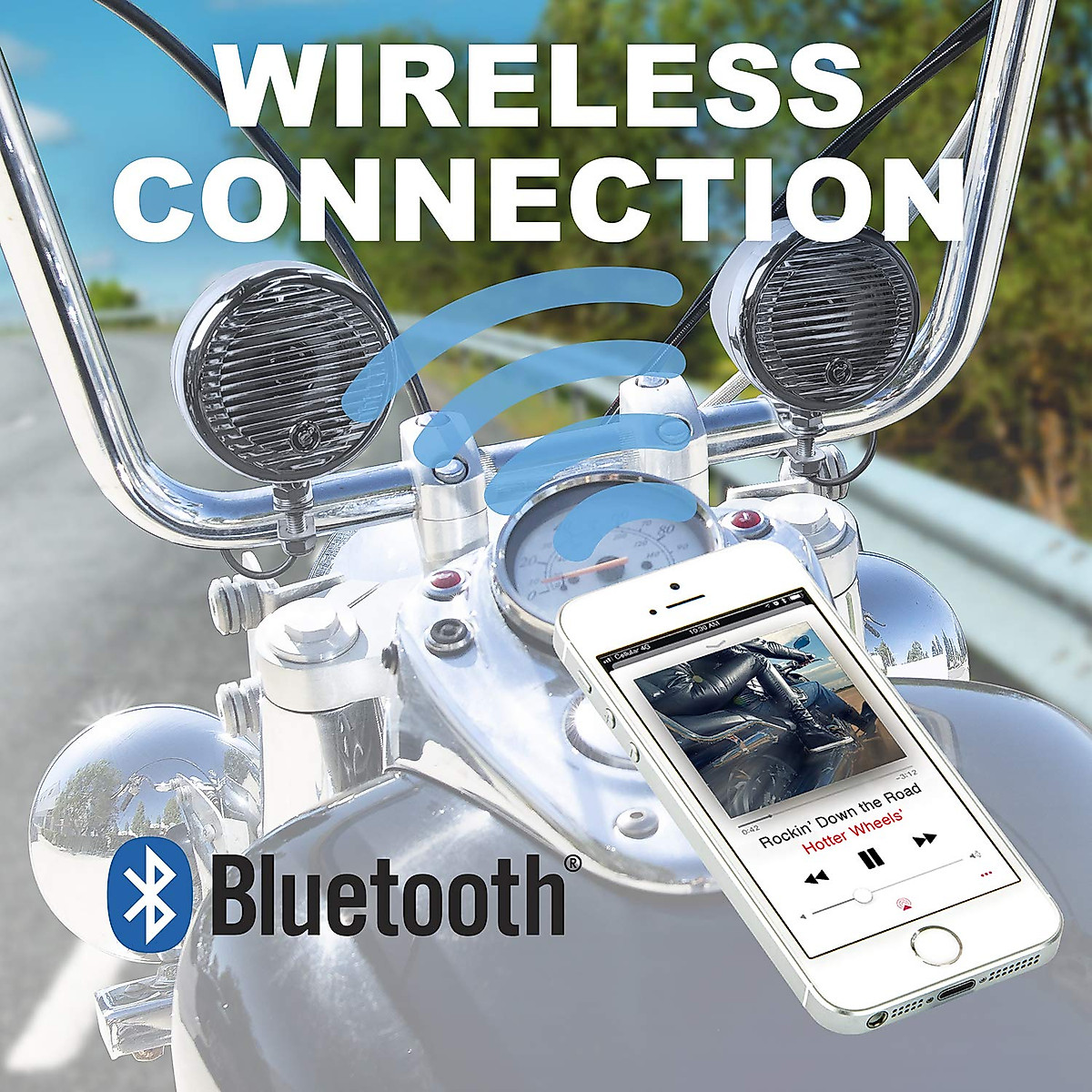Planet Audio PMC2C Motorcycle Speaker System - Bluetooth, Weatherproof Speakers Amplifier, 2 3 Inch Speakers, 1 2 Channel Amplifier, 1 Volume Control, Use With ATV Motorcycle 12 Volt Vehicles