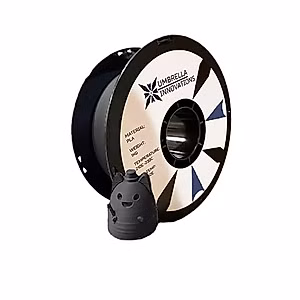 Umbrella Innovations PLA Filament, 1.75mm +/- 0.03, 1 KG, 3D Printing Filament (Black)