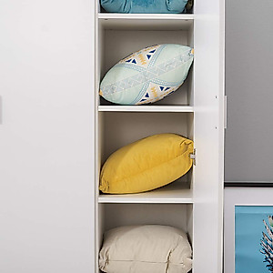 Panana 3 Door Wardrobe, Armoires with Storage Shelves and Hanging Rail Clothes Storage Cabinet for Bedroom