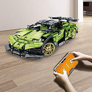 HEGOAI Remote Control Sports Car Building Set, Can Be Transformed STEM RC Car or Robot Model Set, Construction Toys for 7-9 Year Old Boys, 514 Pieces (Compatible with Lego Sets)