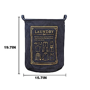 Laundry baskets foldable storage baskets large capacity baskets waterproof denim fabric for Toys and Clothes