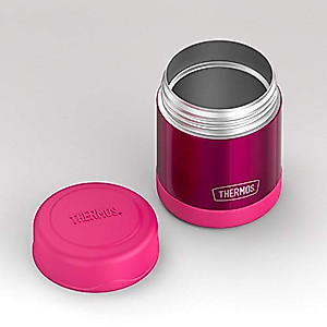 THERMOS FUNTAINER 10 Ounce Stainless Steel Vacuum Insulated Kids Food Jar, Pink