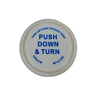 Empty Pill Bottle Vials 16 Dram (2 oz) with Push Down Caps [Pack of 5] Amber Pharmaceutical Prescription Dispensing Bottles with Safety lids with Child Resistant Caps - Plastic Medicine Bottles (5)