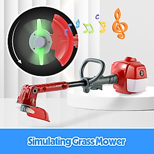 Toy Choi's Toy Trimmer for Kids - Power Construction Play Tool Kids Trimmer,Outside Pretend Play Garden Toy with Light Sound,Educational Toy Kid Tool Set Gardening Lawn Toy for Boy Girl Ages 3+