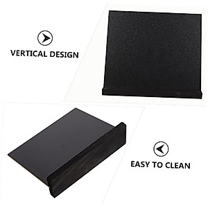 NUOBESTY 2 Sets Blackboard Wooden Writing Boards Mini Chalkboards Signs Black Chalkboard Sign Small Message Chalkboard Sign Stand up Wooden Sign Wooden Black Boards bar Counter Dining Table