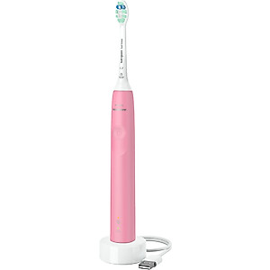 PHILIPS Sonicare ProtectiveClean 4100 Rechargeable Electric Toothbrush, Deep Pink - Plaque Control with Pressure Sensor, Up to 2 Weeks Operating Time, Broage Random Color Electric Toothbrush