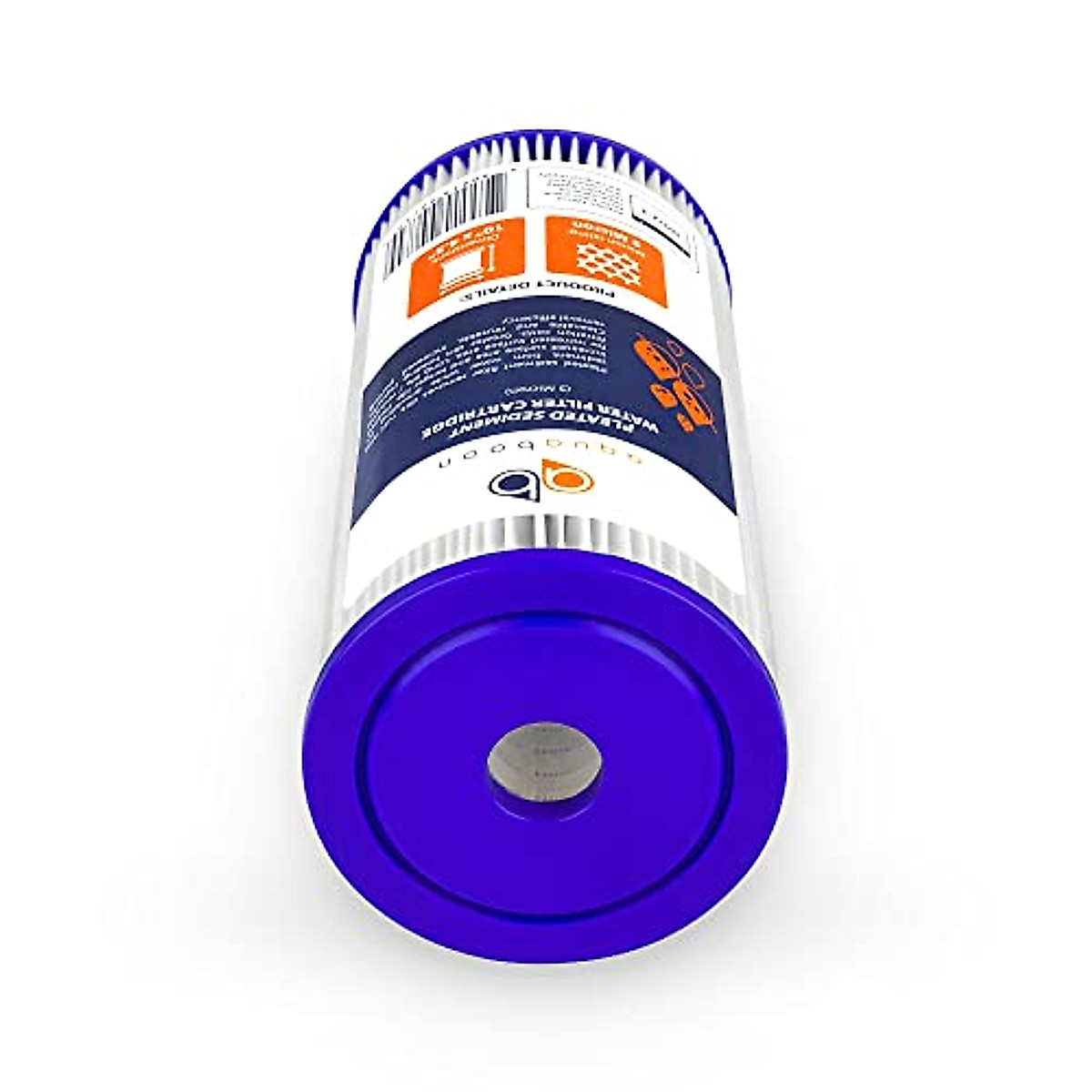 Aquaboon 5 Micron 10" x 4.5" Pleated Sediment Water Filter Replacement Cartridge | Whole House Sediment Filtration | Compatible with FXHSC, ECP5-BB, FM-BB-10-5, CP5-BBS, 255490-43, HDC3001, 8-Pack