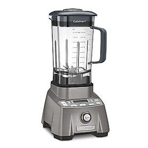 Cuisinart CBT-2000 3.5 Peak Hurricane Pro Blender, Gunmetal, Gun Metal & 7 Cup Food Processor by, 600-Watt Motor, White, DLC-10SYP1