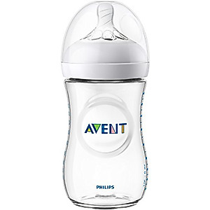 Philips Avent Natural Baby Bottle, Clear, 9oz, 5pk, SCF013/57