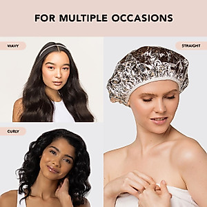 Kitsch Aluminum Foil Hair Heat Cap for Deep Conditioning - Reusable Heating Cap for Deep Conditioner, Tin Foil Hat & Deep Conditioning Heat Cap for Hair Treatments, Processing Cap for Hair, Foil Cap