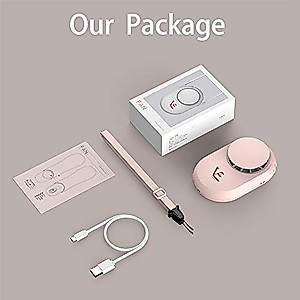 Mini Portable Handheld Personal Neck lace Travel Fans. Rechargable USB Battery Hand Held Operated. 3 Level Speed Fan. Small Electric Powered Mobile Face, Body Cooling Hands free Neck fan. (WHITE)