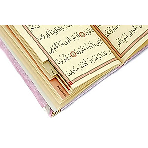 ihvan online Taffeta Fabric Muslim Prayer Rug & Velvet Covered Yaseen Surah Pocket-Size Book & Prayer Beads Set with Special Transparent Boxed, Perfect Islamic Ramadan Eid Gifts, Pink