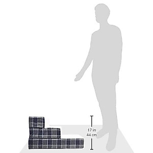 Zinus Cozy Pet Stairs/Pet Ramp/Pet Ladder/Grey Checked, Small