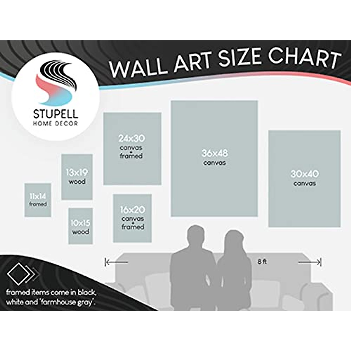 Stupell Industries Abstract Stripe United States of America Map Grey Framed Wall Art, 30 x 24, Blue