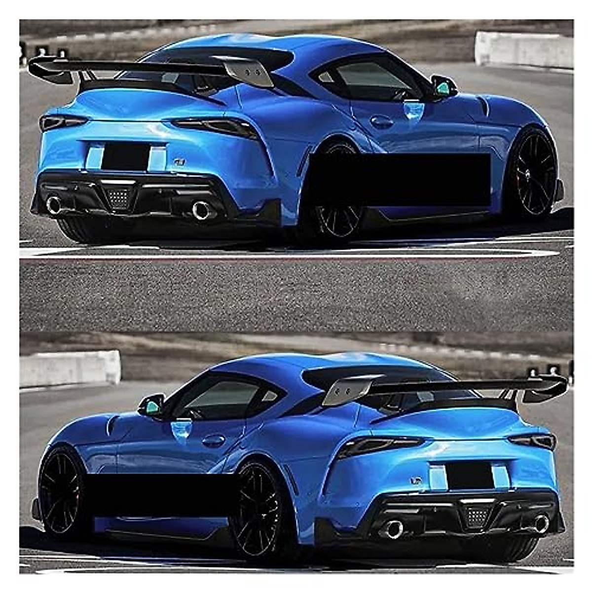 Carbon Fiber Rear Roof Spoiler Wing Trunk Lip Boot Cover Car Styling Compatible for Toyota Supra A90 2019-2020 (Color : Gloss Black)