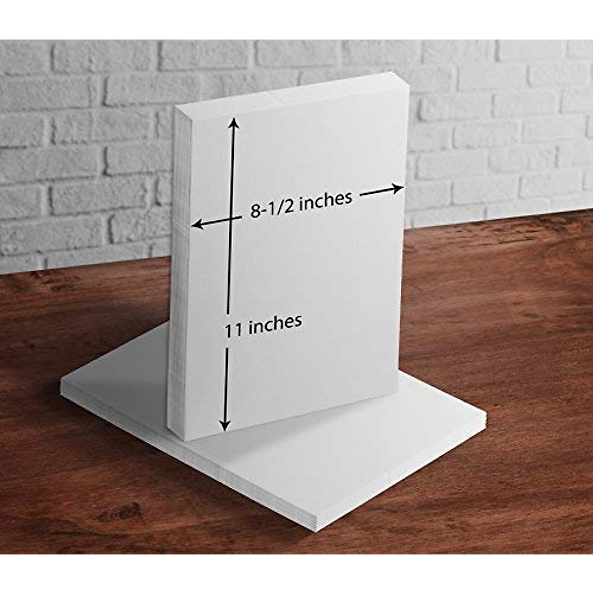 White Cardstock - For School Supplies, Kids Art & Crafts, Invitations, Business Card Printing | Extra Thick 100 lb Card Stock, 8.5 x 11 inch, Heavy Weight Hard Cover Stock (270 gsm) 50 Sheets Per Pack