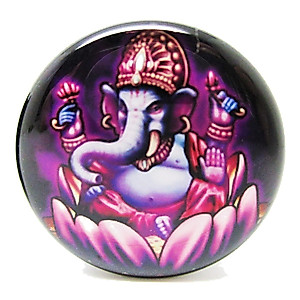 Pierced Republic Ganesh & Buddha Ear Plugs - Acrylic - Screw on - NEW *Pair* - 10 Sizes (1" (25mm))