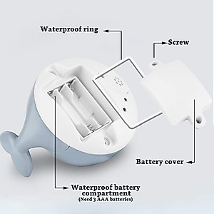 Bath Toys Water Spraying Whale Squirt Toy LED Light Up Bath Toys Bathtub Shower Pool Bathroom Toy for Baby Toddlers 1-3 Infant Kids Water Toys