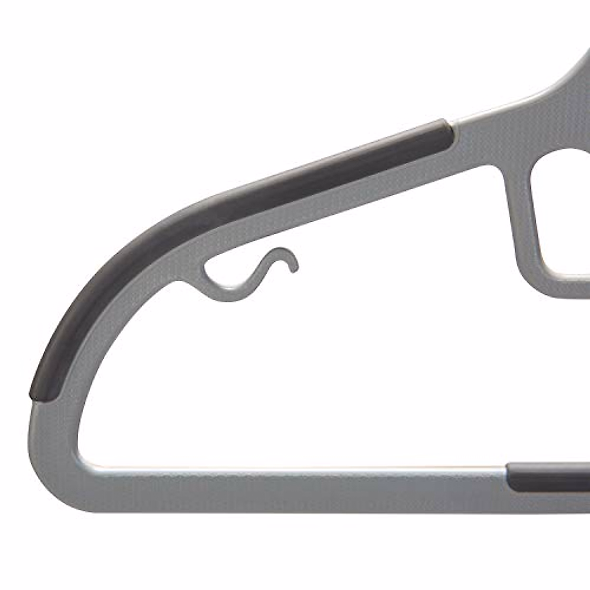 Simplify Kids 12 Pack Collar Ultimate Hangers, Non Slip Slim Space Savers, No More Stretching Baby Clothes, Light Grey (3229-LGREY)