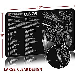TekMat CZ-75 Gun Cleaning Mat, Black, one Size (TEK-R17-CZ75)