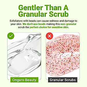 Ongaro Beauty Organic Face Scrub - Natural Exfoliating Face Wash & Enzyme Peel for Sensitive Skin - Facial Scrub Exfoliator for Women & Men - Clear Acne & Unclog Pores - Smooths & Brightens - 4 FL OZ