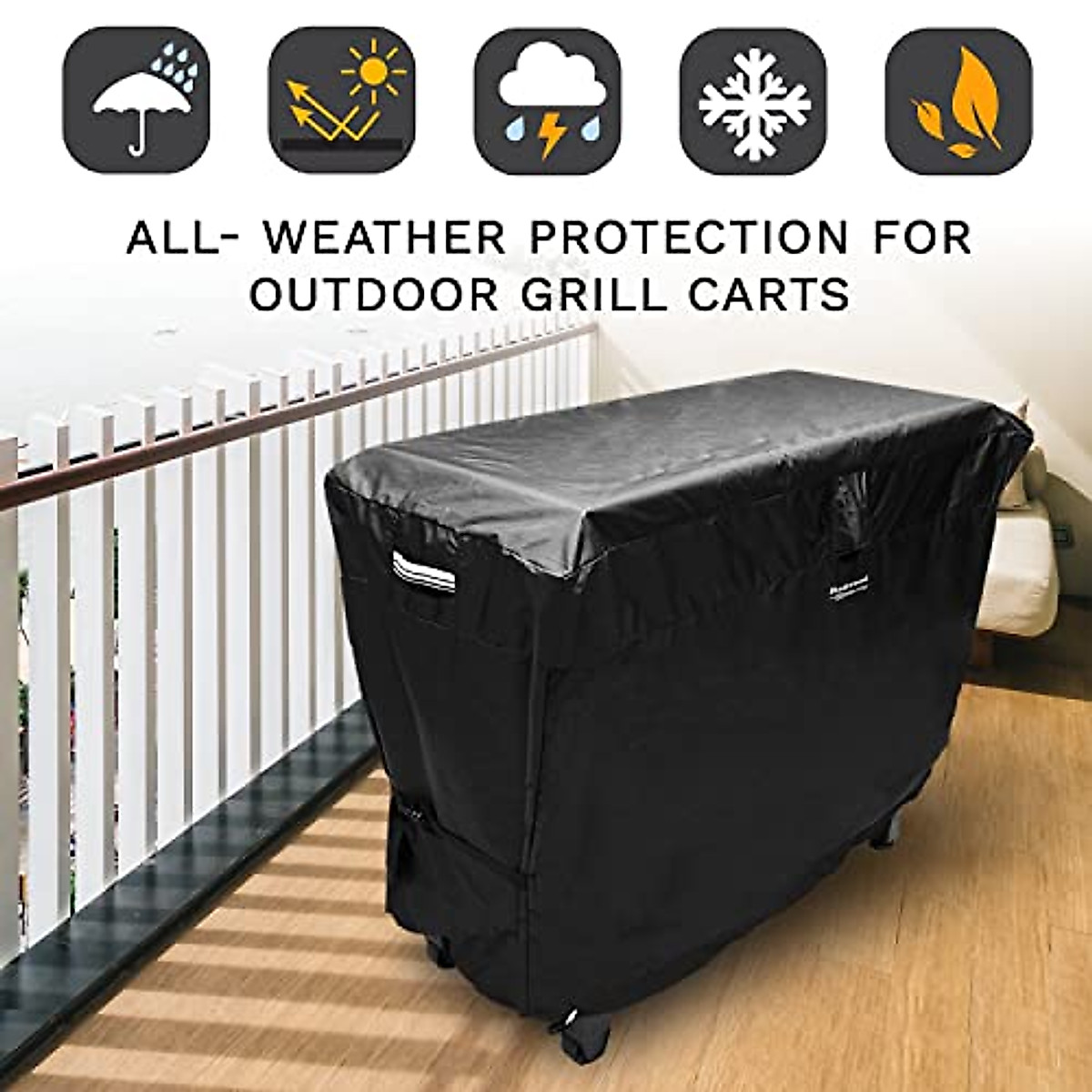 Cover for Keter Unity XL, Portable Prep Tables and Flat Top Grills. Must Have BBQ, Grilling and Outdoor Cooking Accessory. Breathable, Waterproof, UV and Weather Resistant - 55" x 24" x 33.5"