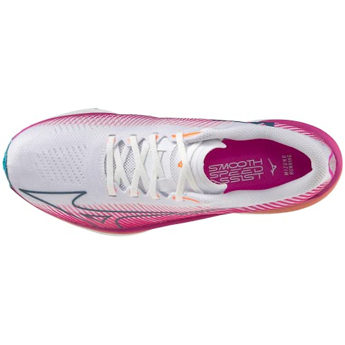 Mizuno Women's Wave Rebellion Pro Running Shoe, White/Silver, 7.5