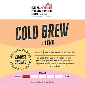 San Francisco Bay Ground Coffee - Cold Brew (28oz Bag), Light Roast