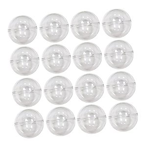 NOLITOY 25pcs Claw Machine Ball for Kids Clear Capsules Vending Machine for Kids Clear Fillable Ornaments Capsule for Gumball Machines Clear Round Ornaments Plastic Ball White tub