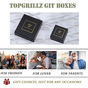 TOPGRILLZ Rings for Men Diamond Ring 9mm Cubic Zirconia Silver Ring for Women 14K Gold Plated Iced out Wedding Eternity Band Chunky Rings