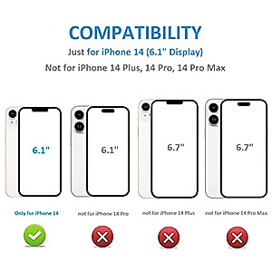 ONETOP Compatible with iPhone 14 Wallet Case with Card Holder, PU Leather Kickstand Card Slots Case, Double Magnetic Clasp and Durable Shockproof Cover 6.1 Inch (Black)